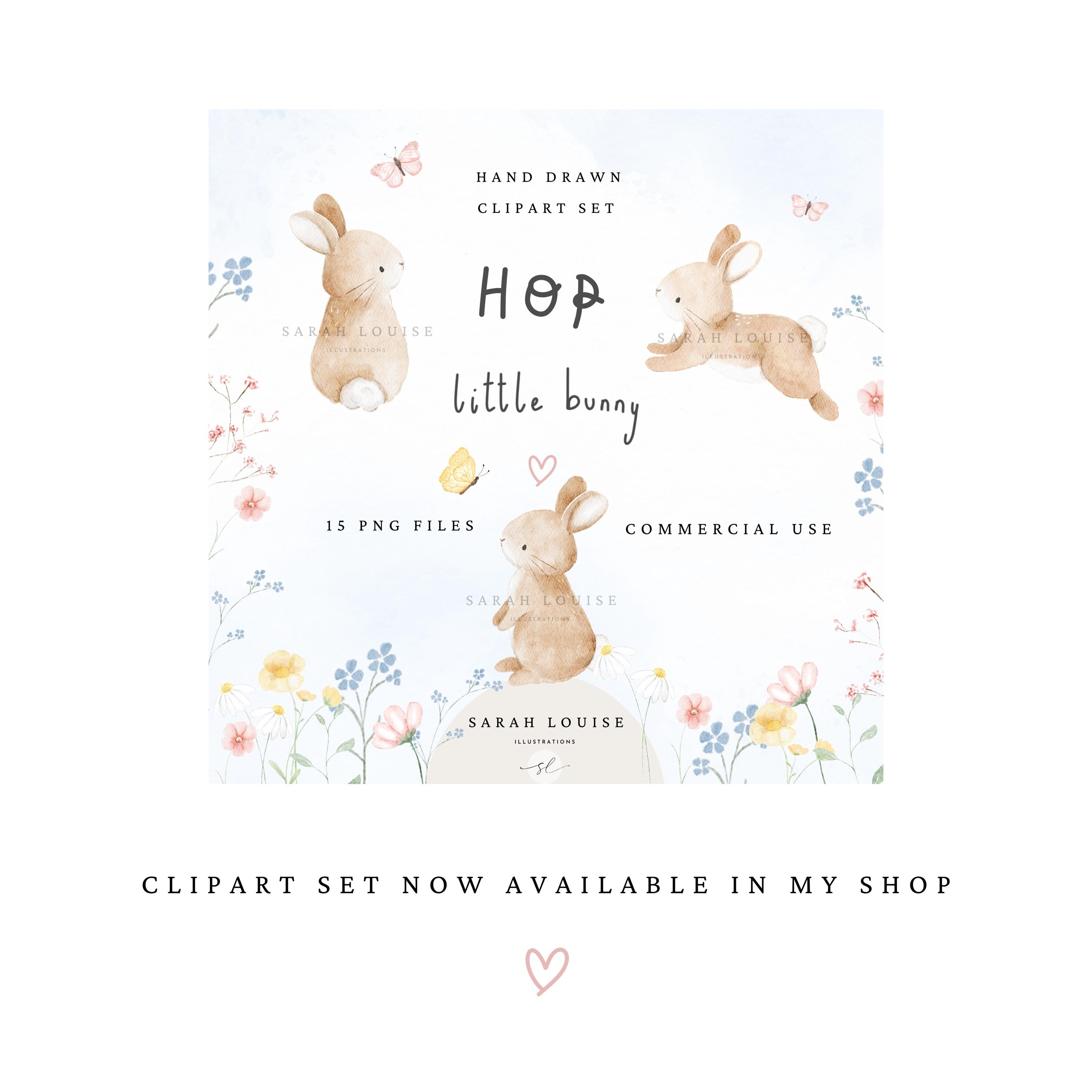 Exclusive Colour Way Pattern Watercolour Spring Easter Bunny Surface ...