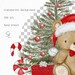 Watercolor Baby 1st Christmas Teddy Bear Sublimation Clipart PNG, Teddy ...