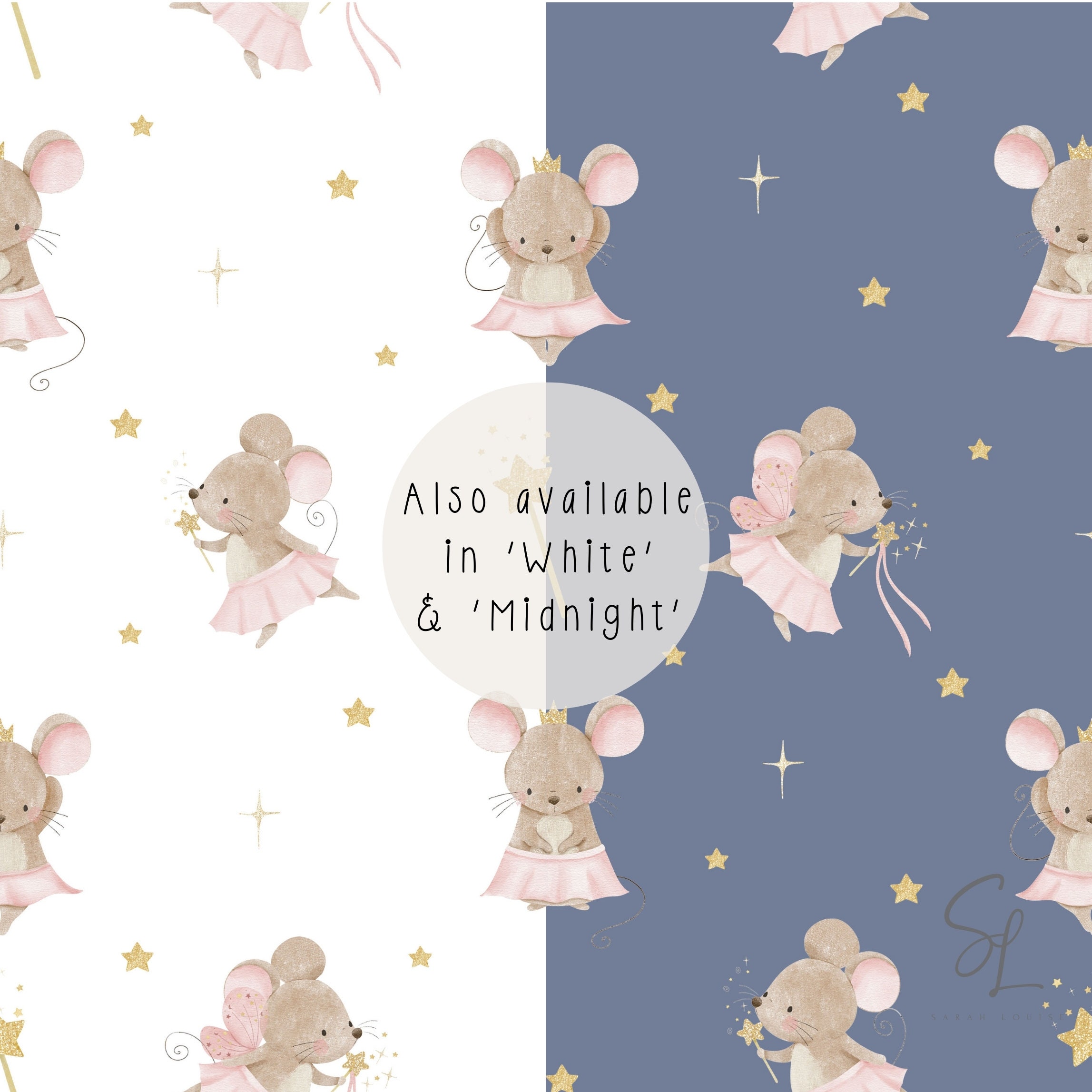 Cute Watercolor Ballerina Mouse Surface Seamless Repeating Pattern ...