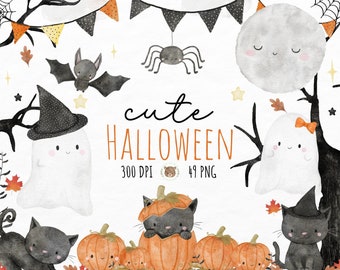 Halloween Mega Bundle Halloween Clipart Cute Halloween Clip - Etsy