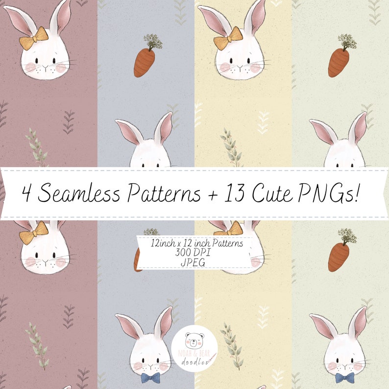 Cute Bunny Easter Rabbit Clipart PNG Transparent Background, Easter ...