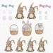 Cute Easter Bunny Clipart, Sublimation Clipart PNG, Cute Baby Sheep ...