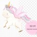 Fairy Unicorn Watercolor Clipart PNG Set, Unicorn Clipart Watercolour ...