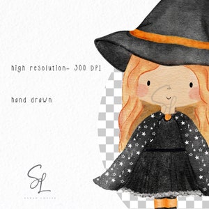 Cute Kids Watercolor 1st Halloween Party Art PNG Digital Clipart ...