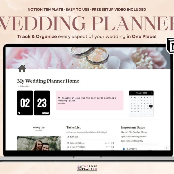 Wedding Planning Spreadsheet Dashboard - Etsy