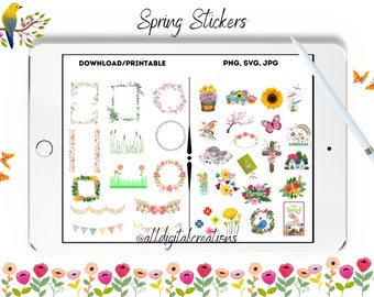 Planner Stickers Digital Stickers Pastel Stickers Printable - Etsy