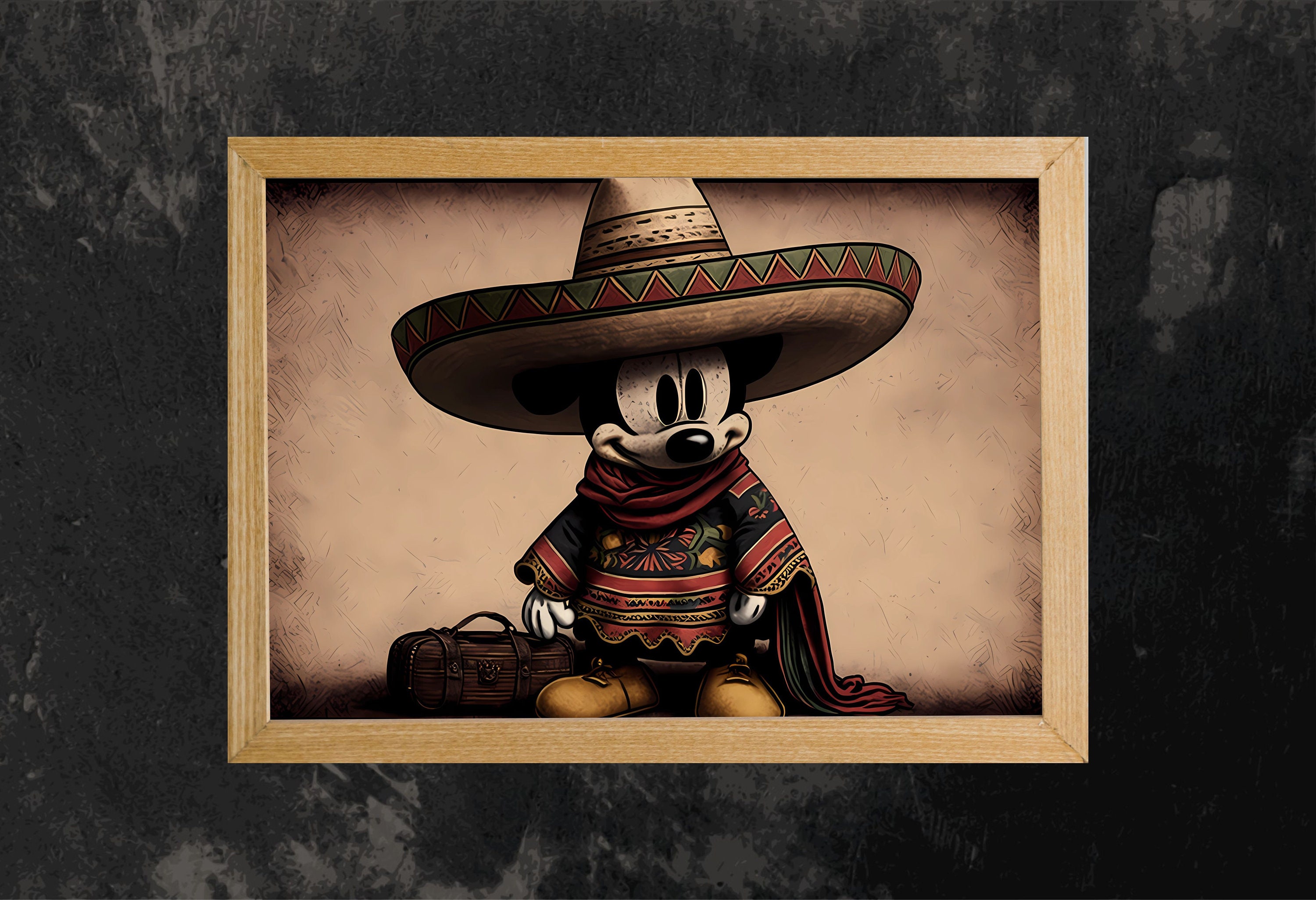 Mexican Mouse Digital Image / Mickey Mouse Digital Image / Sombrero ...