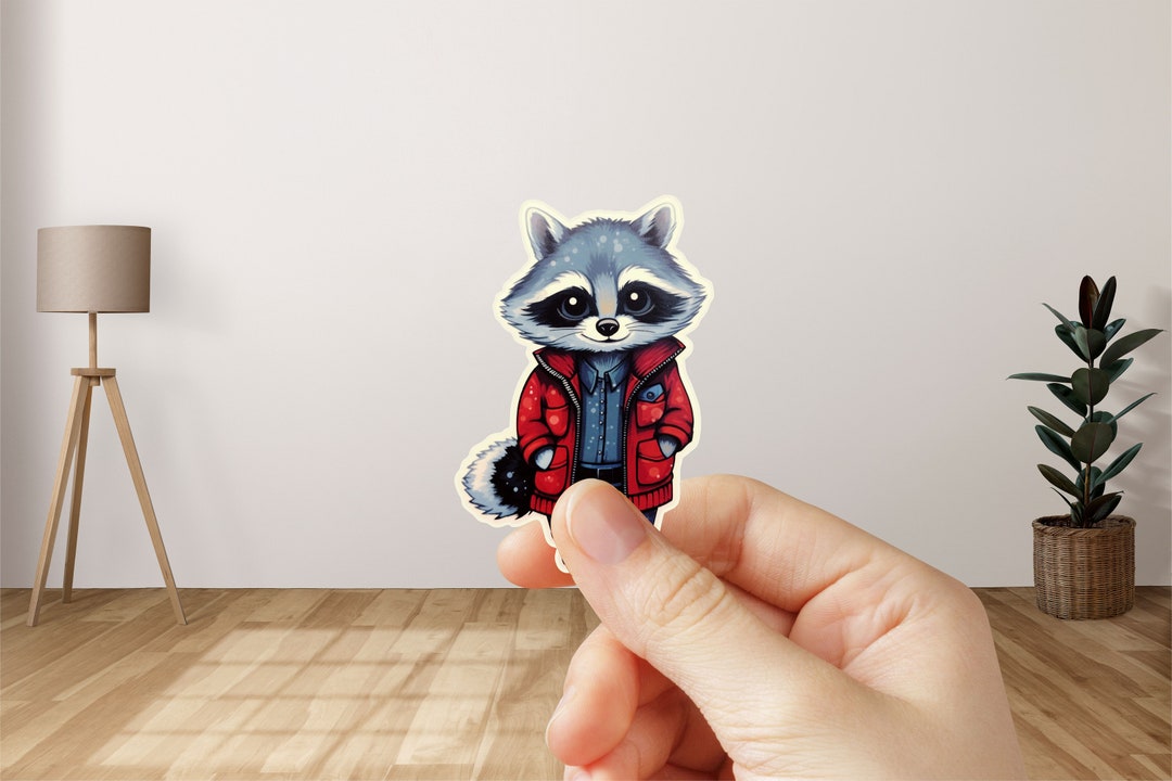 Cute Raccoon Sticker / Raccoon Sticker / Vinyl Sticker / Hydroflask ...