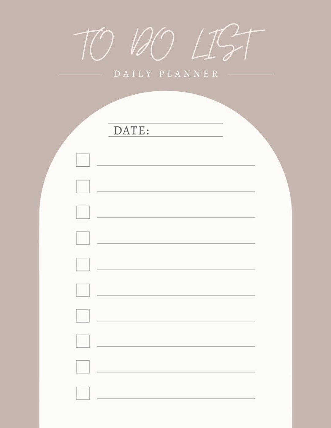 Minimalist to Do List Daily Planner - Etsy