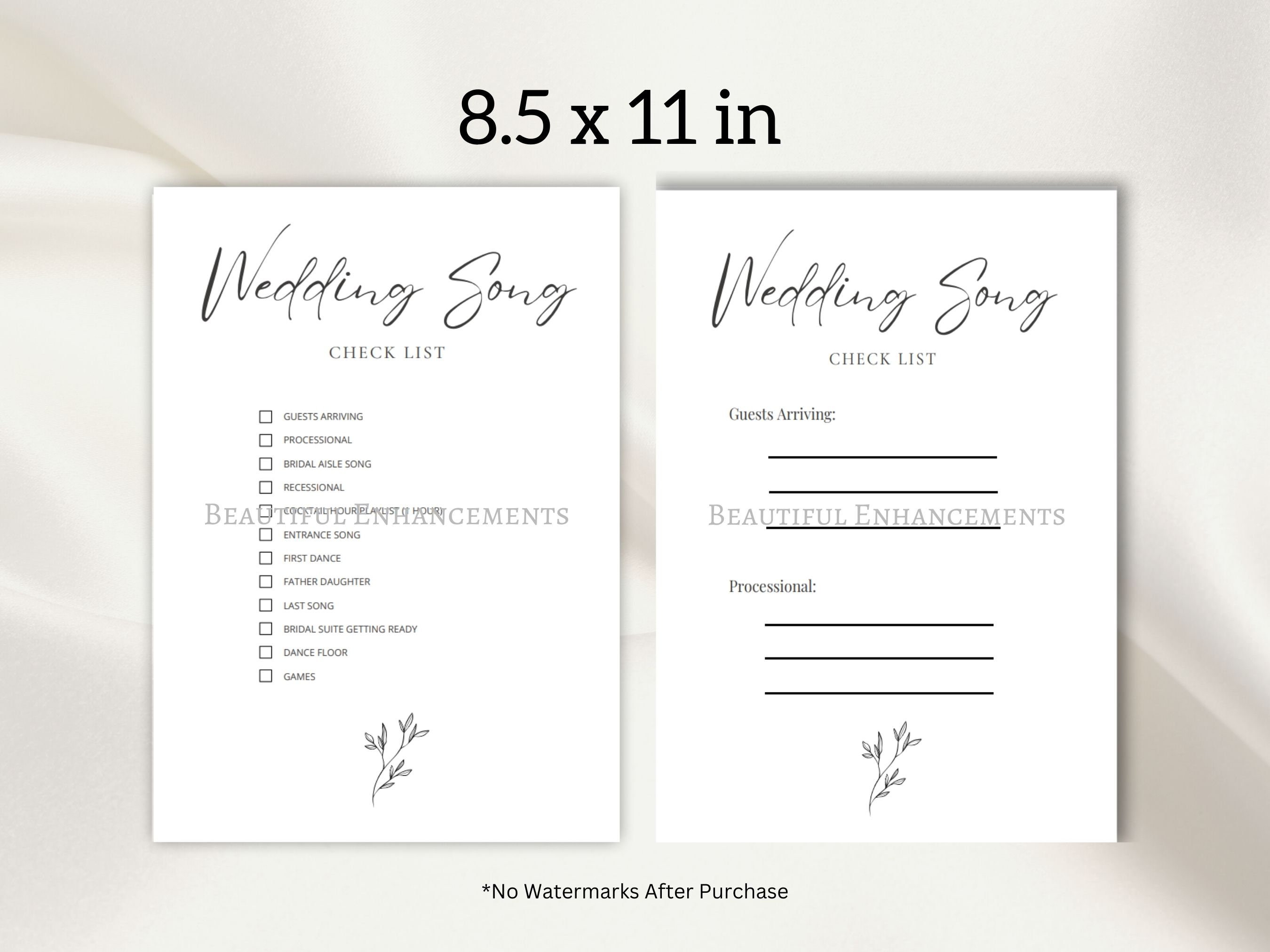Wedding Song Checklist Printable Wedding Song List Wedding - Etsy Australia