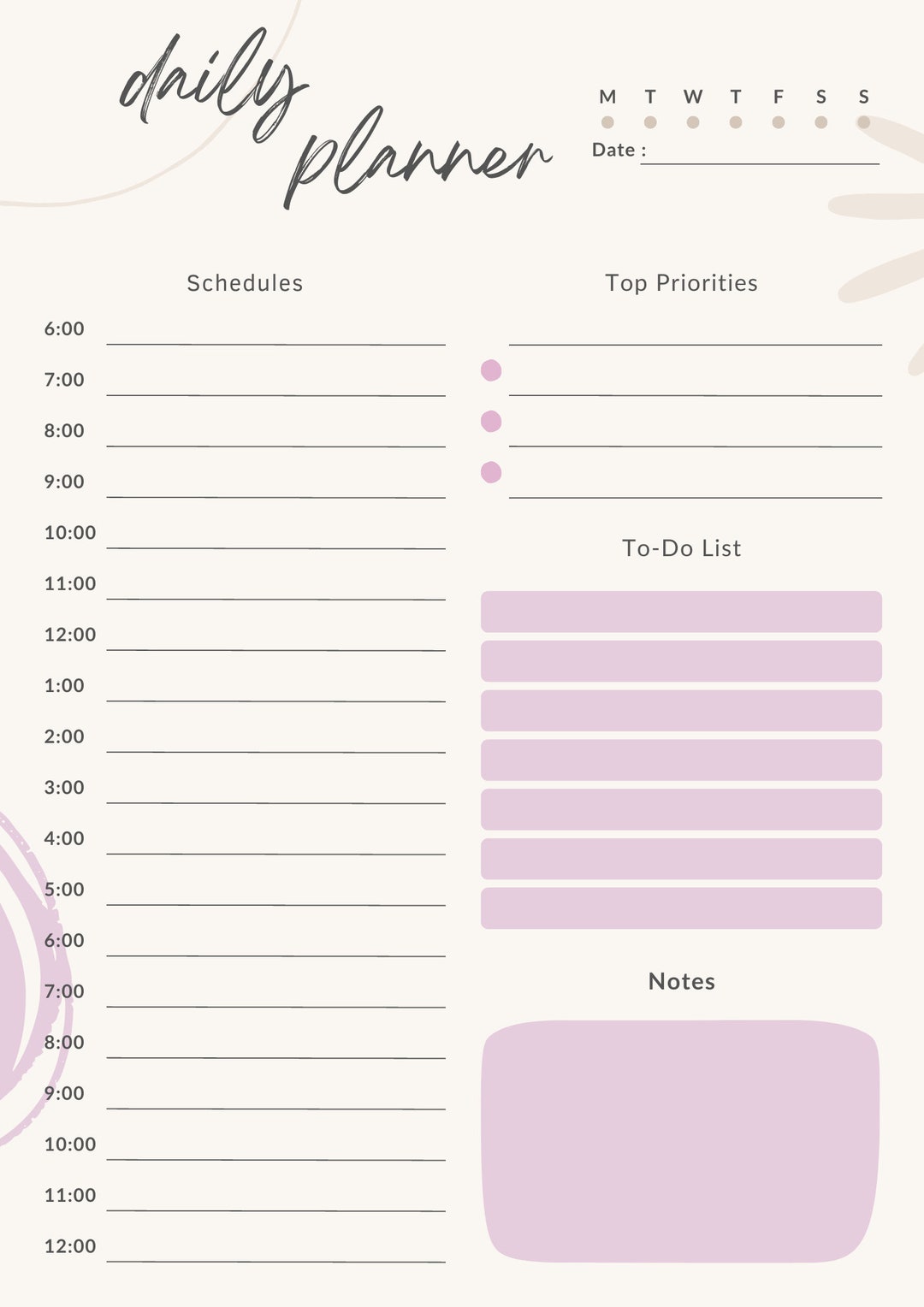 Elegant and Professional Daily Planner - Etsy