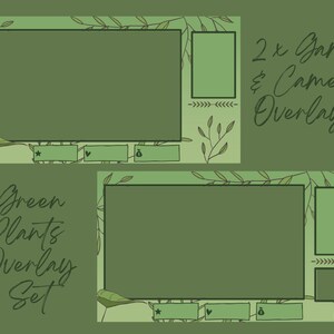 Green Plants Streaming Overlay Set - Etsy