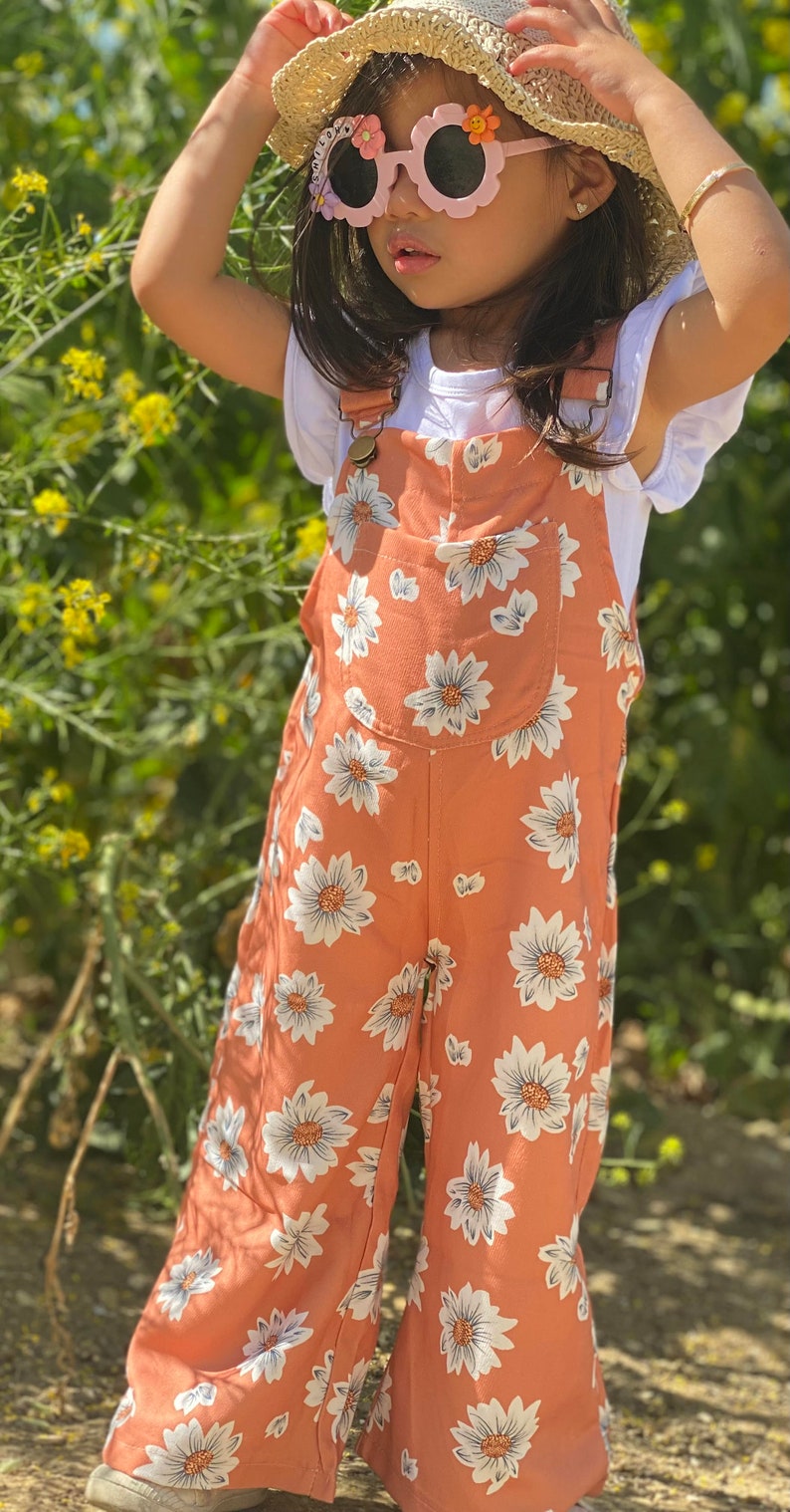 Floral Overalls-kids Spring Outfits Kids Summer Clothing - Etsy