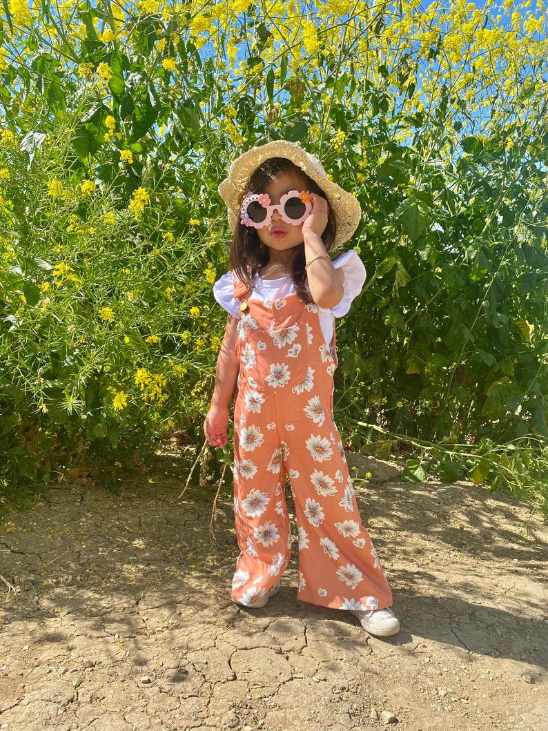 Floral Overalls-kids Spring Outfits Kids Summer Clothing - Etsy