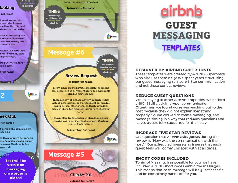 Airbnb Scheduled Guest Messaging Templates | Short Term Rental ...