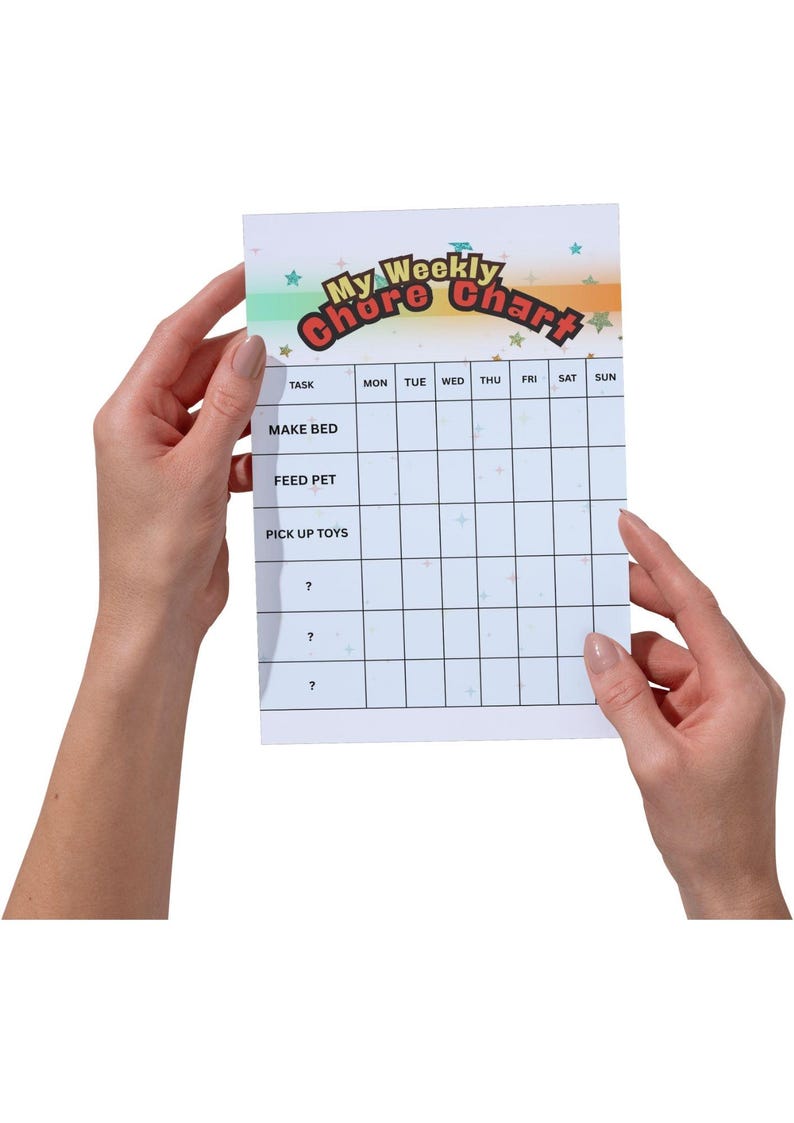 Kids Daily Routine Chart Bundle – 4 Pages – Printable Morning & Evening ...