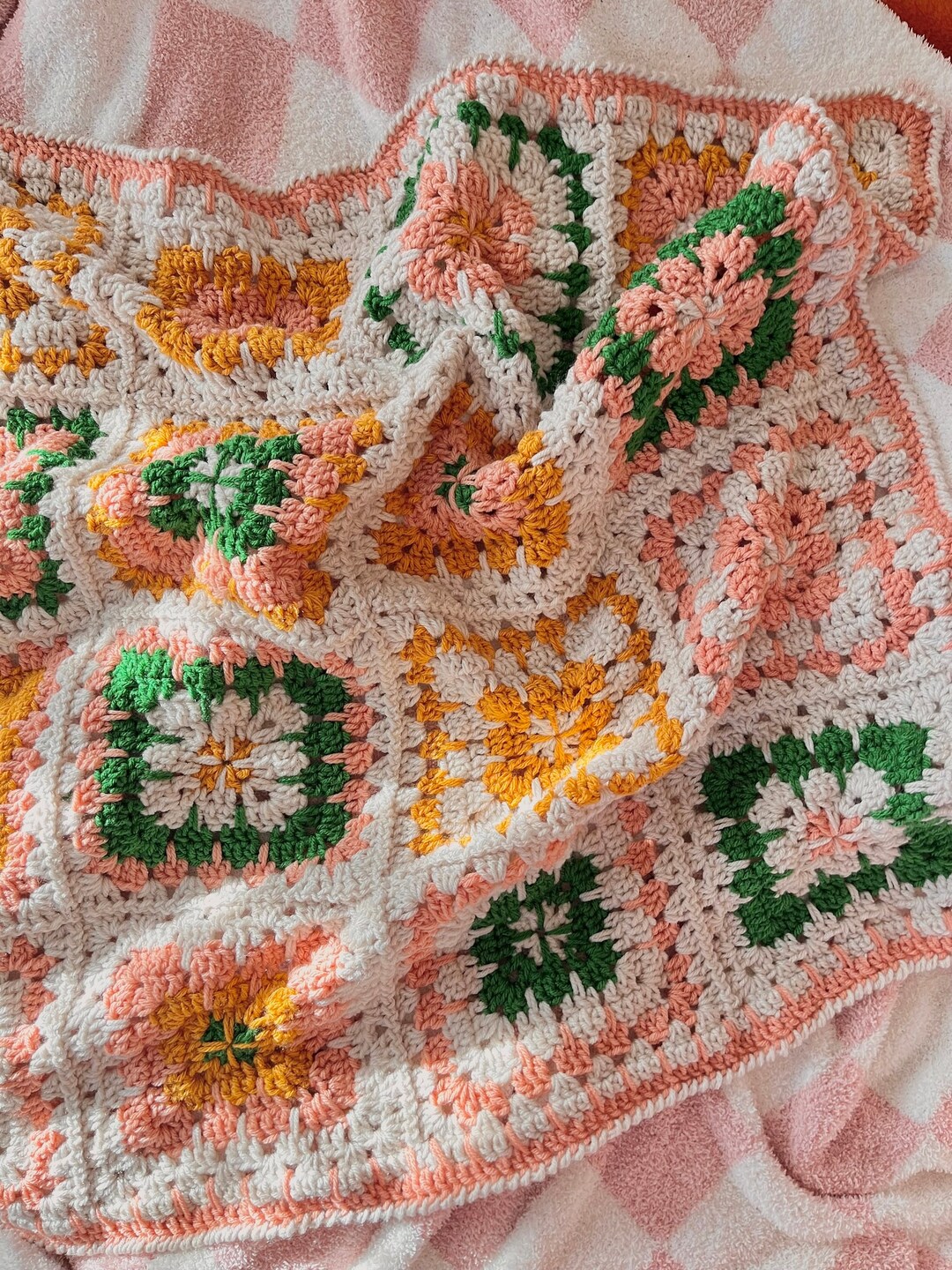 Retro Larkspur Crochet Blanket Heirloom Baby Blankets, Crochet Lap ...