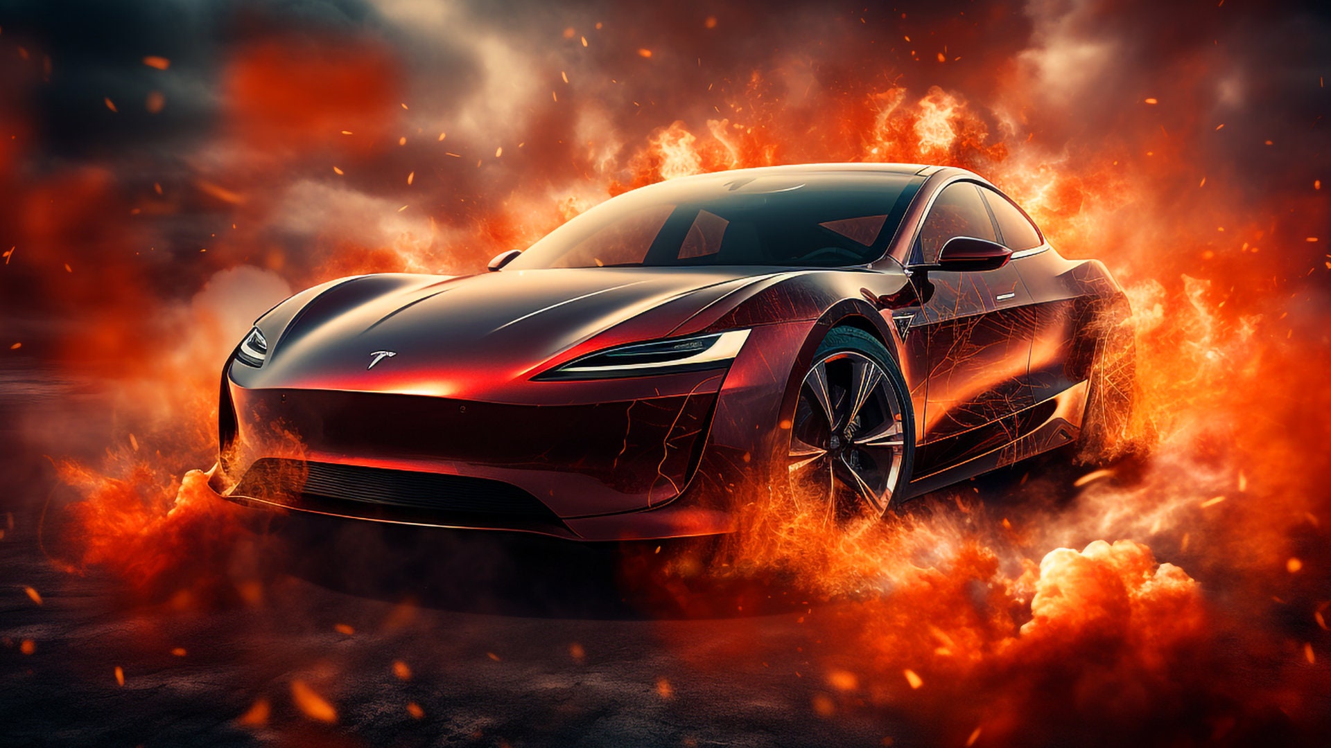 Tesla Desktop Wallpaper 4 Computer, INSTANT DOWNLOAD, Screensaver ...