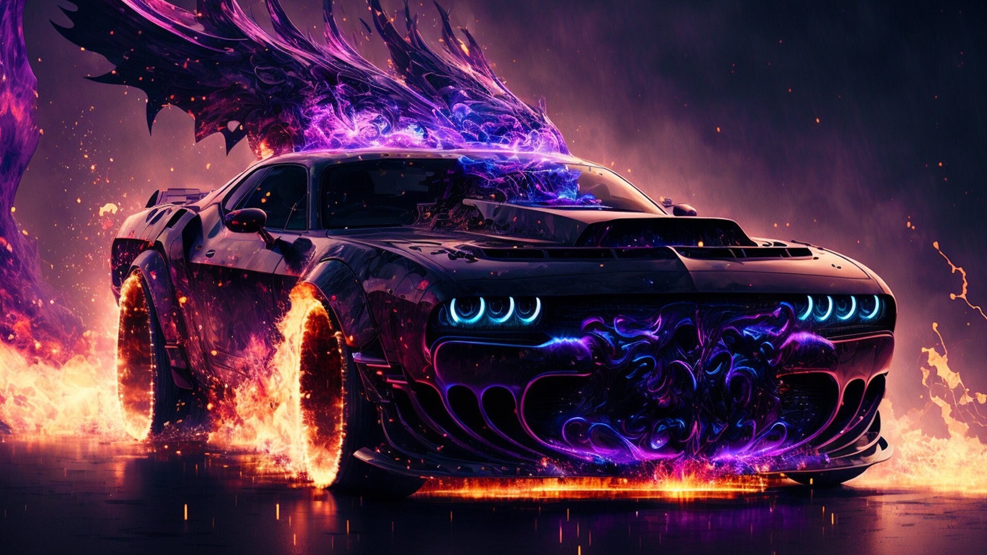 Dodge Challenger Hellcat Wallpaper 1920x1080