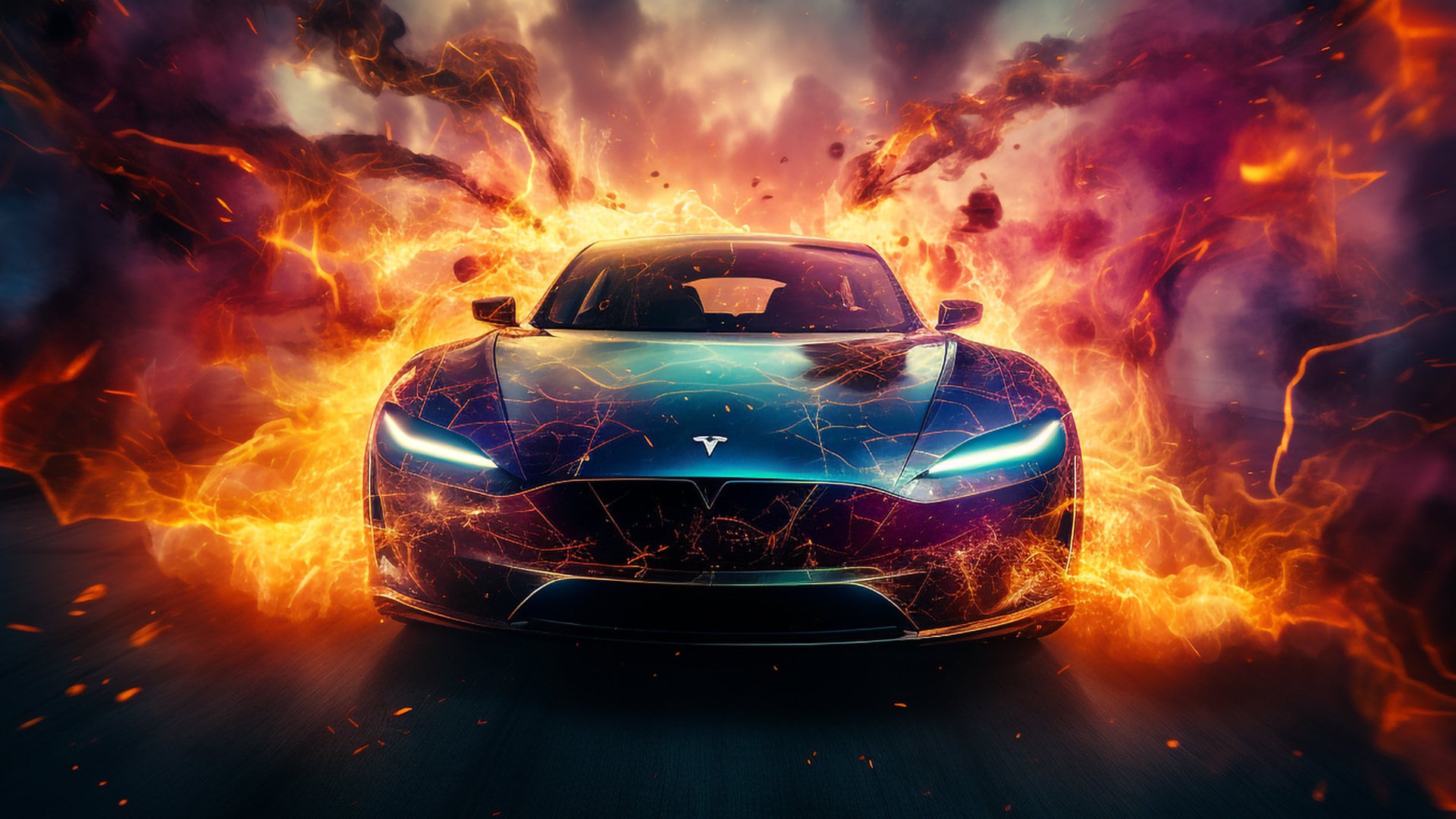 Tesla Desktop Wallpaper 4 Computer, INSTANT DOWNLOAD, Screensaver ...