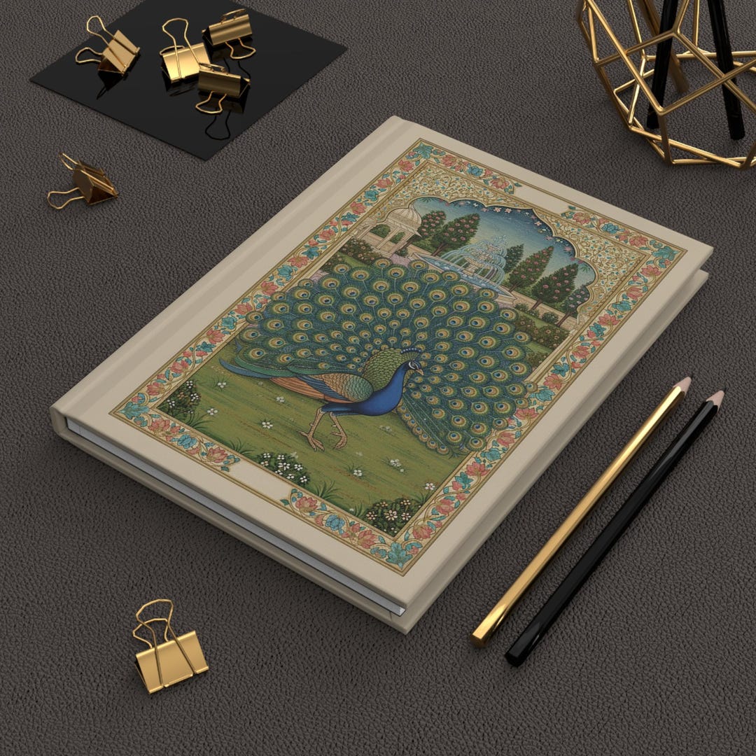 Mughal Art Hardcover Journal Elegant Lined Notebook for Writing and ...