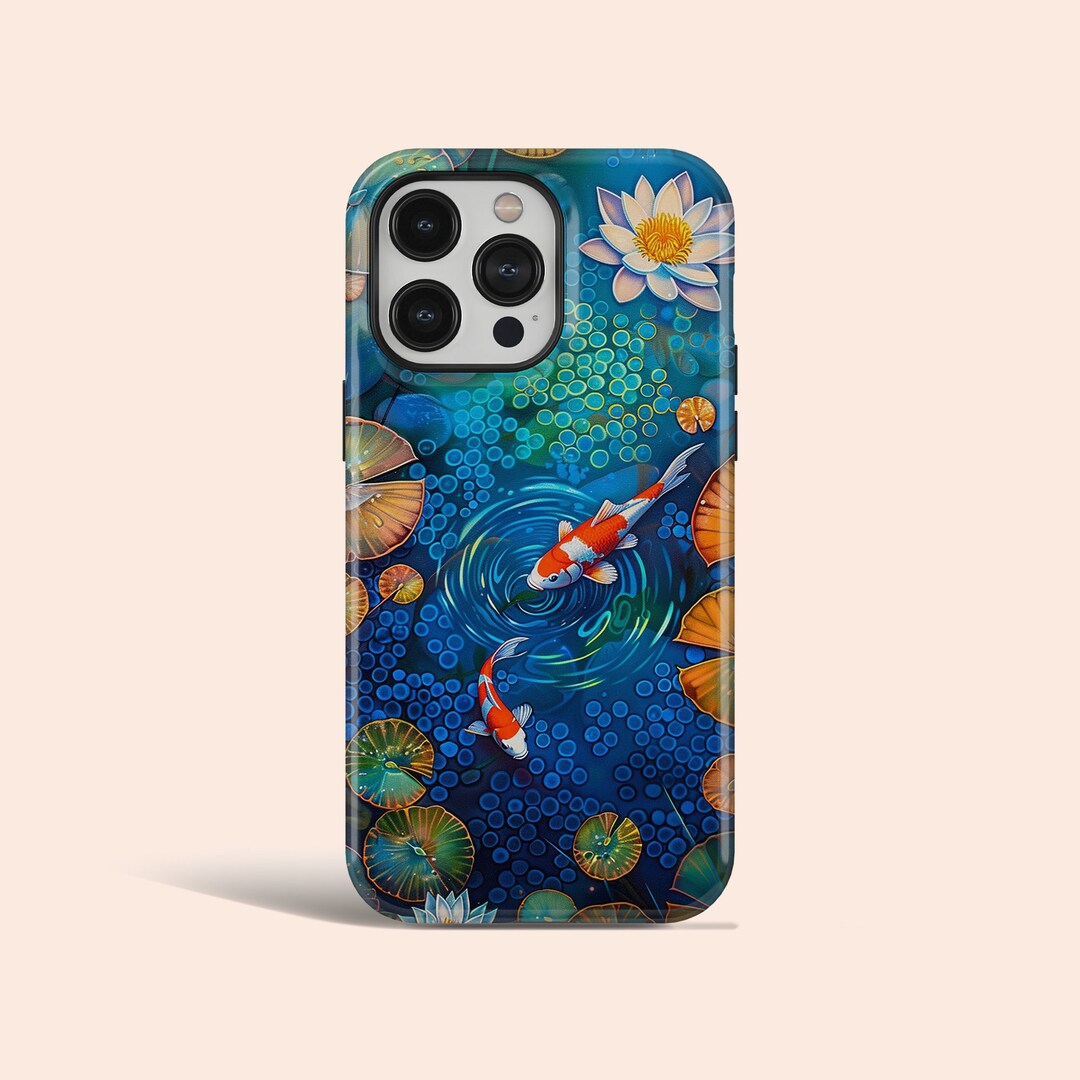 Japanese Koi Fish Phone Case Aesthetic Phone Cover Fit for iPhone 16 ...