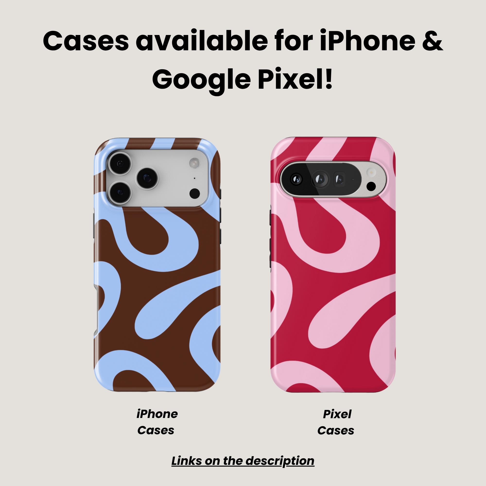 Custom Retro Wave Abstract Phone Case Retro Groovy Phone Cover Fit for ...