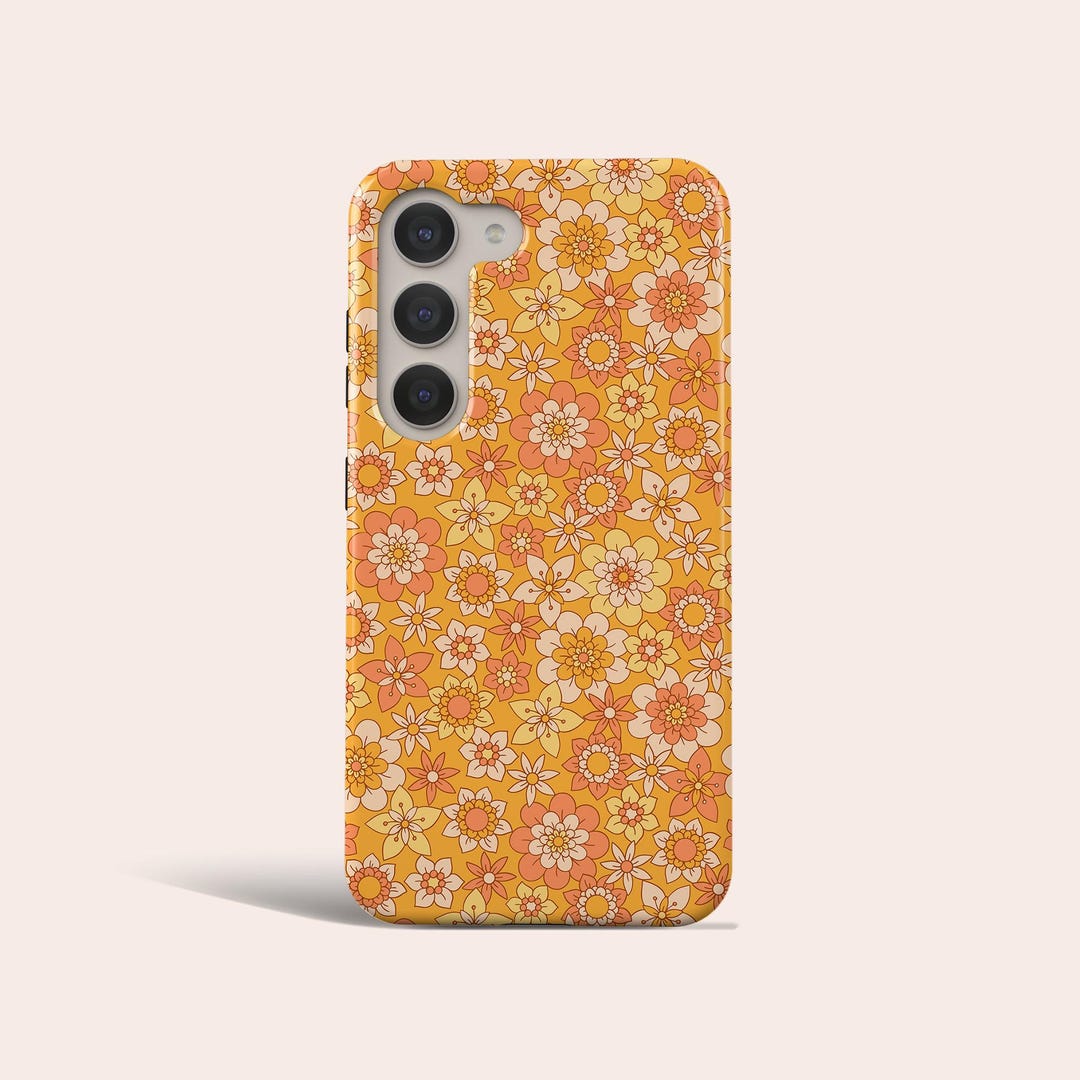 Retro Groovy Phone Case 70s Hippie Cover Fit for Samsung Galaxy S24 ...