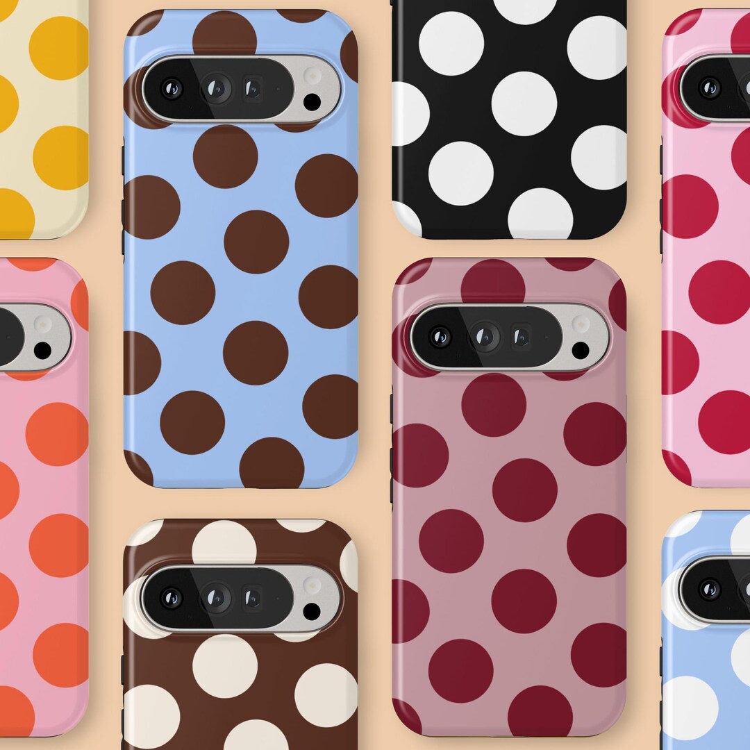 Custom Polka Dots Color Phone Case Retro Polka Dots Phone Cover Fit for ...