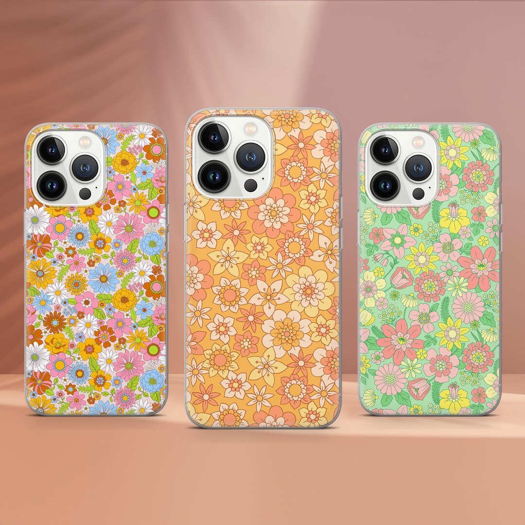 Retro Groovy Phone Case 70s Hippie Cover Fit for iPhone 17 Pro Max 16 ...
