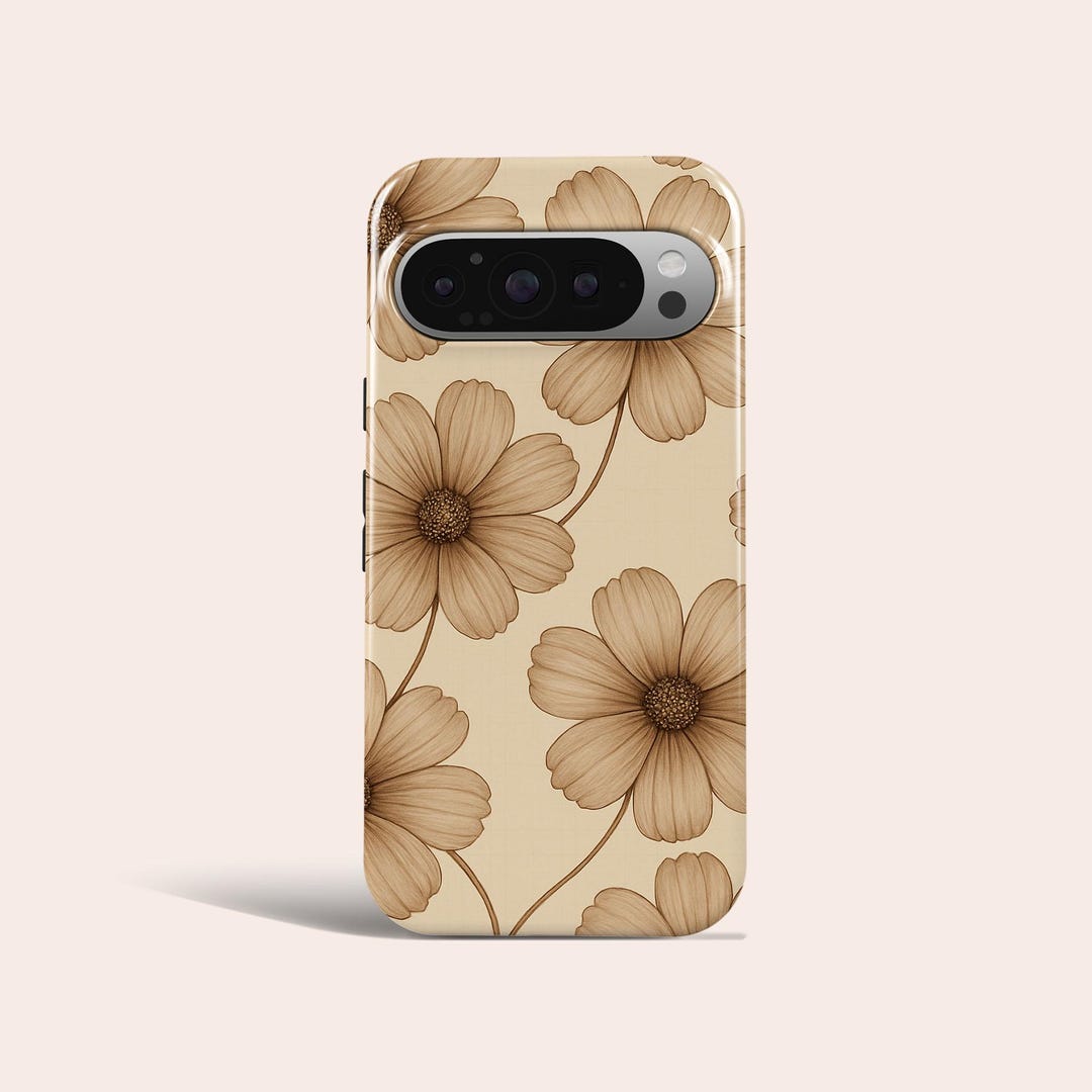 Beige Wildflower Phone Case Floral Phone Cover Fit for Google Pixel 10 ...