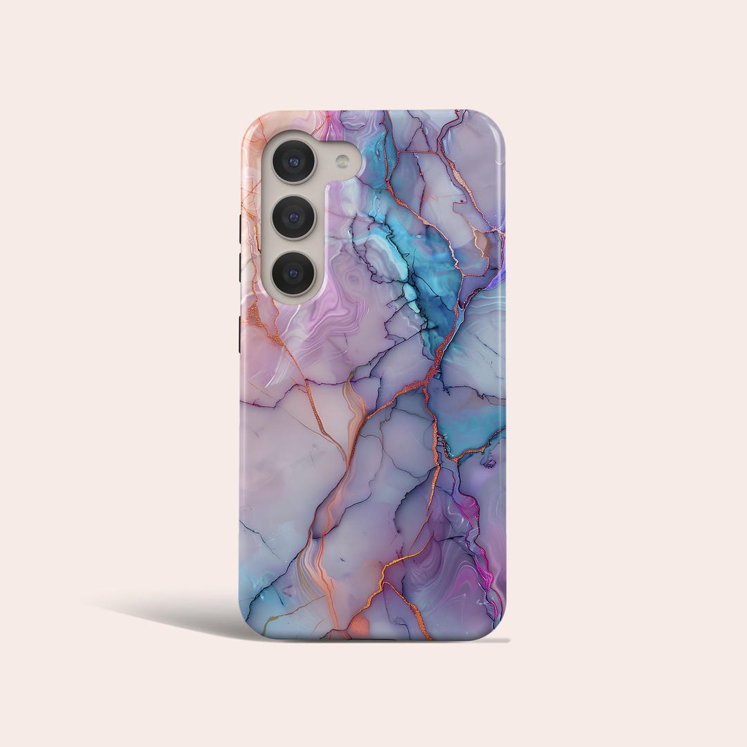 Pink Marble Phone Case Marble Finish Cover Fit for Samsung Galaxy S25 ...