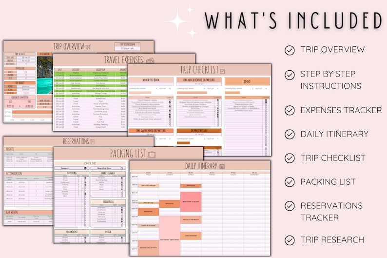 Travel Planner Digital Travel Planner for Travel Itinerary Digital ...