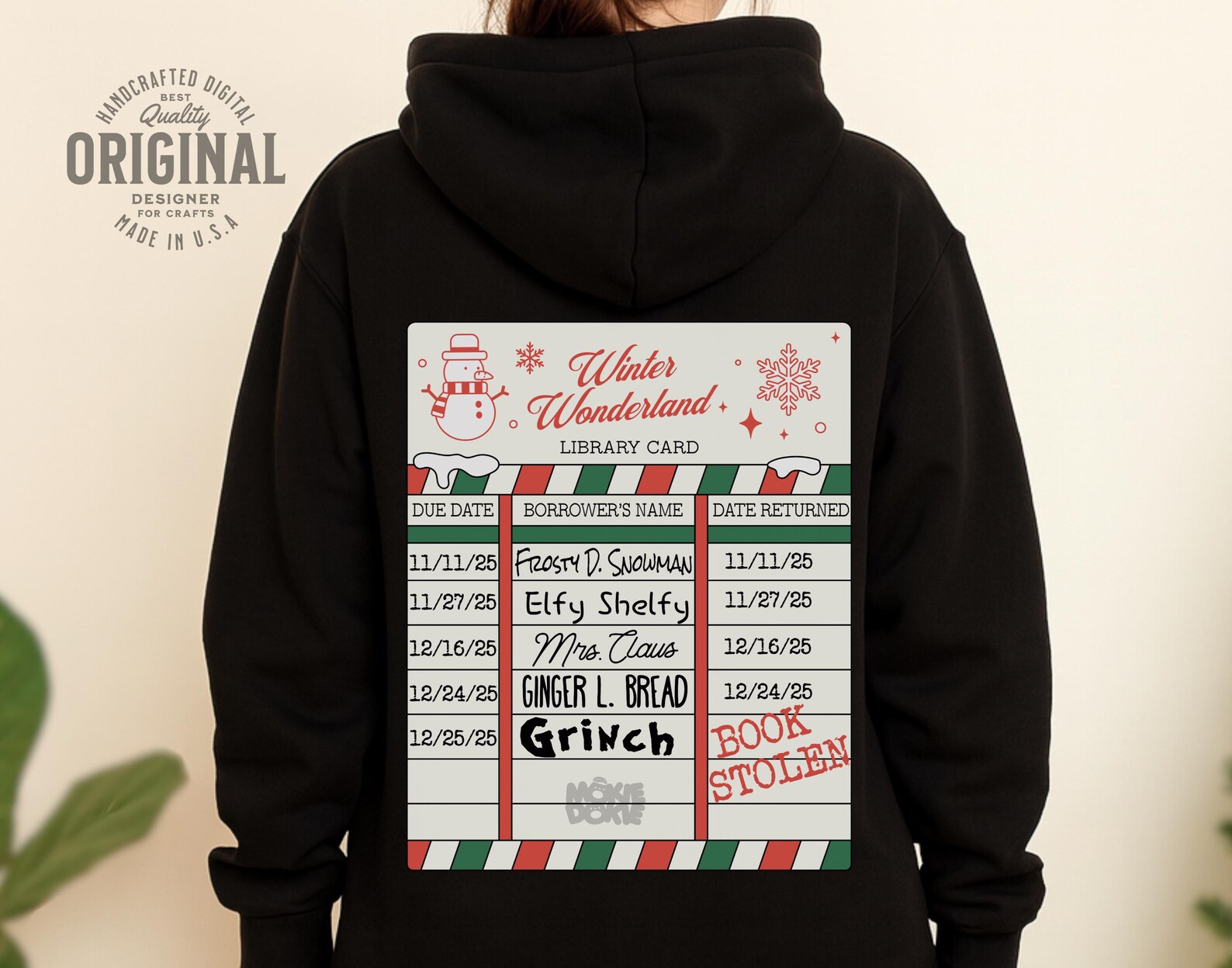 Winter Wonderland, Christmas Library Card SVG PNG, Funny, Trendy ...