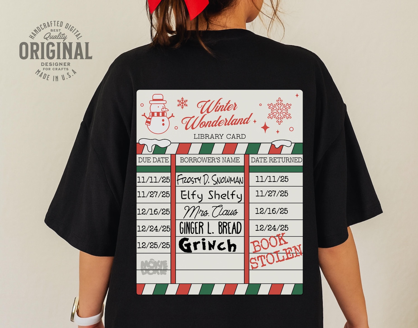 Winter Wonderland, Christmas Library Card SVG PNG, Funny, Trendy ...