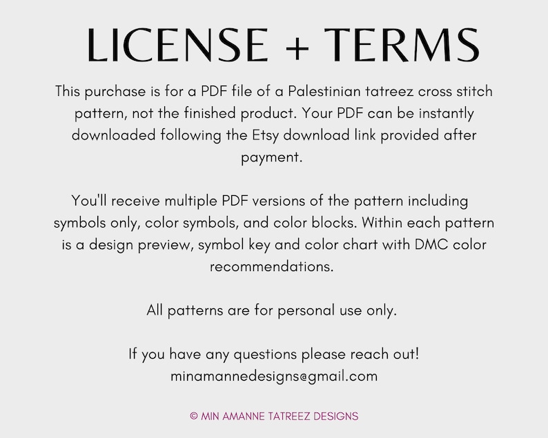 Palestinian Tatreez Cypress Trees and Stars Cross Stitch Pattern ...