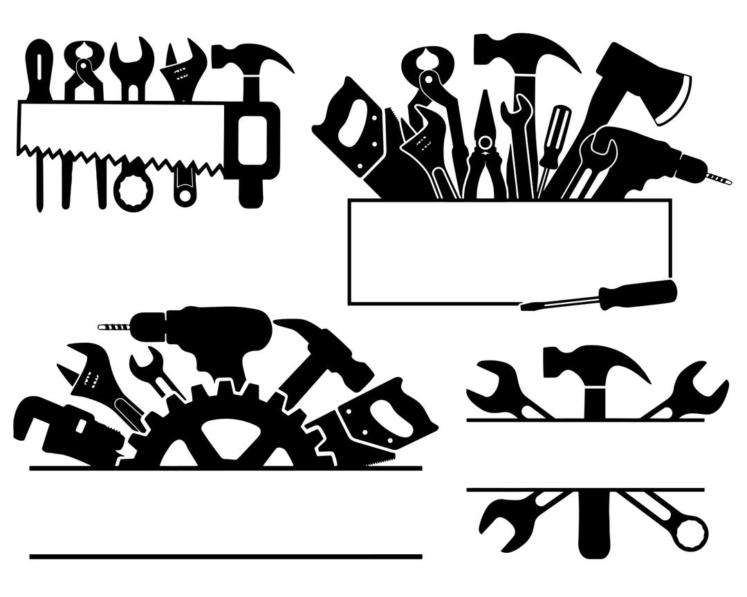 Handyman Tools Split Monogram SVG, Mechanics Tools PNG, Tool Box Svg ...