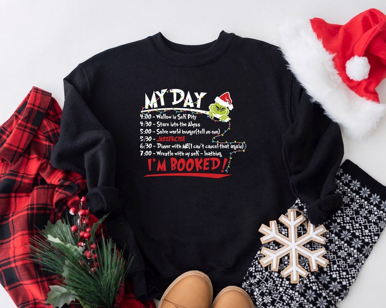 My Day Grinch SVG, Grinch Schedule SVG, Im Booked SVG, Digital Download ...