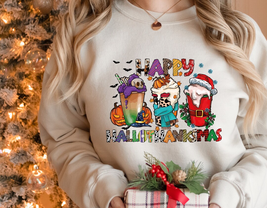 Hallo Thanksmas SVG, Holiday Season PNG, Holiday Gnome Shirt, Halloween ...