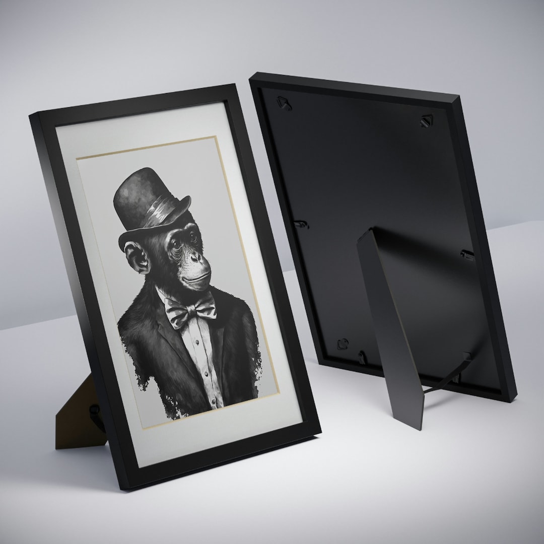 Vintage Dapper Monkey Poster - Etsy