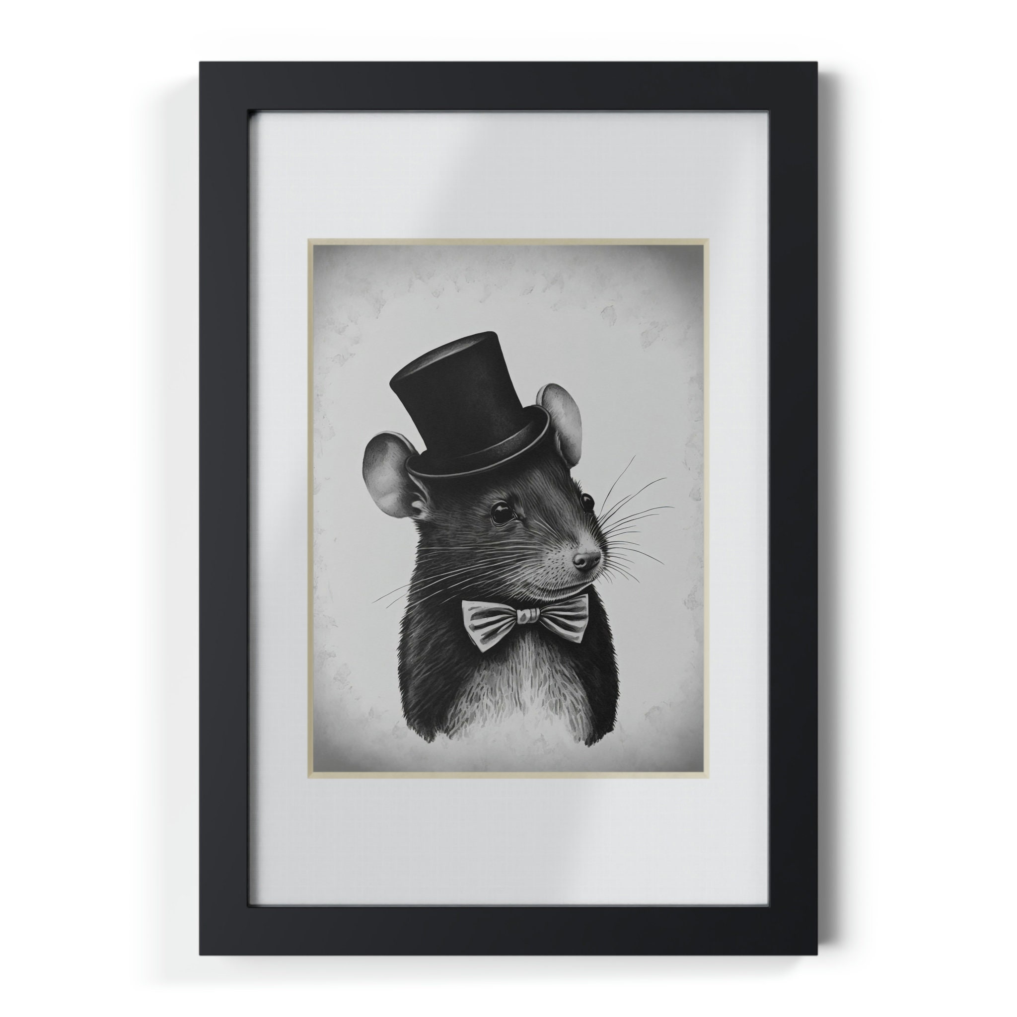 Vintage Dapper Mouse Poster - Etsy