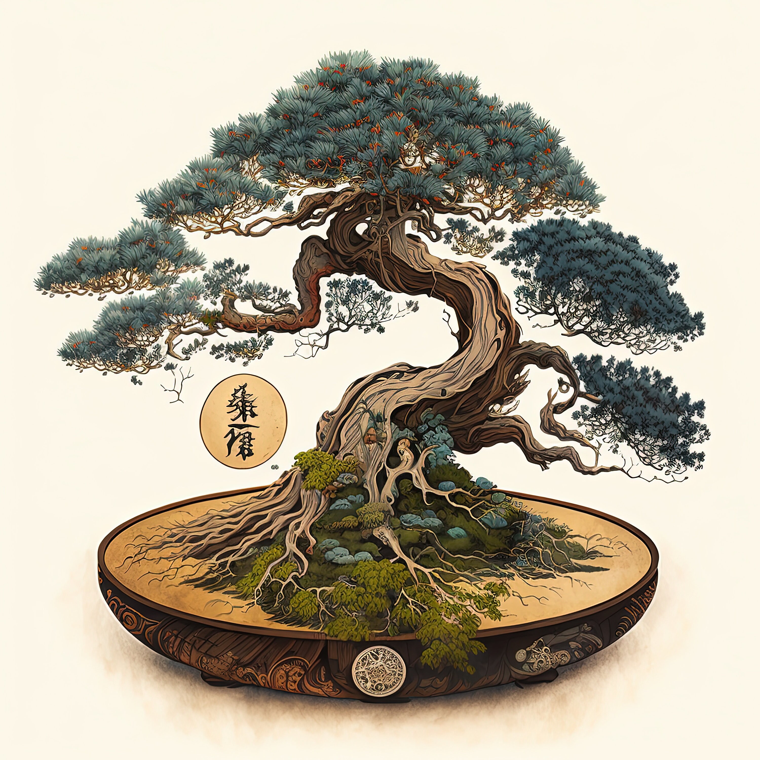 Bonsai Beauty Ukiyo-e Digital Print - Etsy