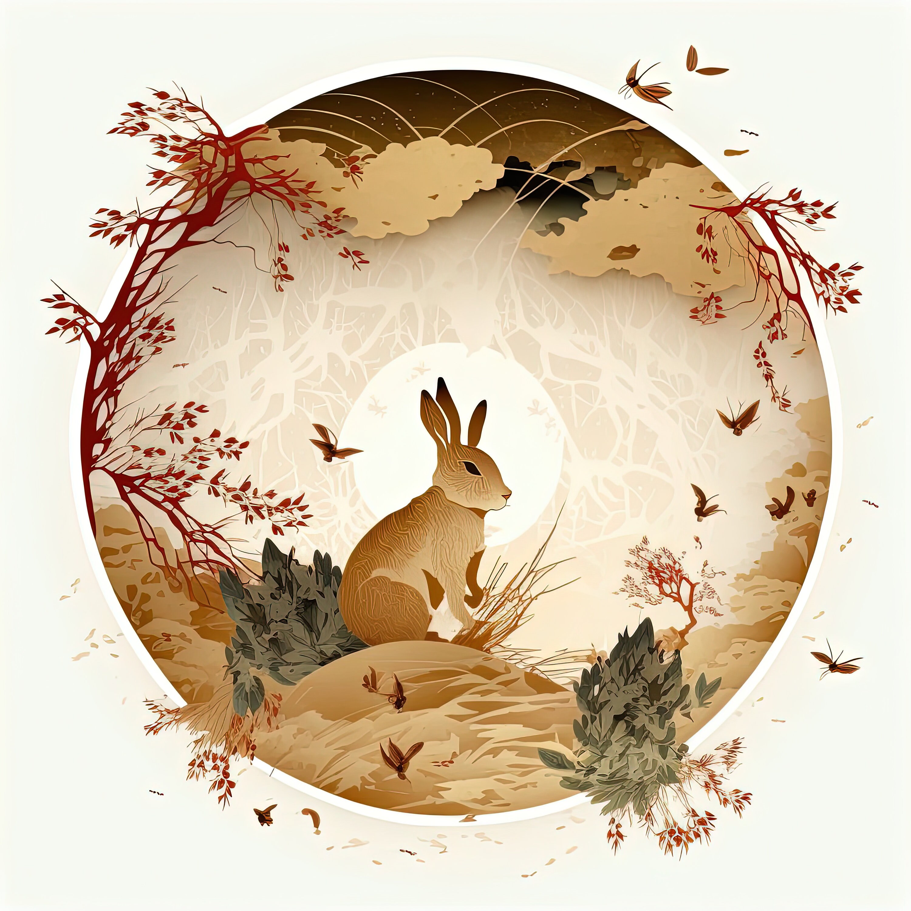 Year of the Rabbit Digital Print - Etsy