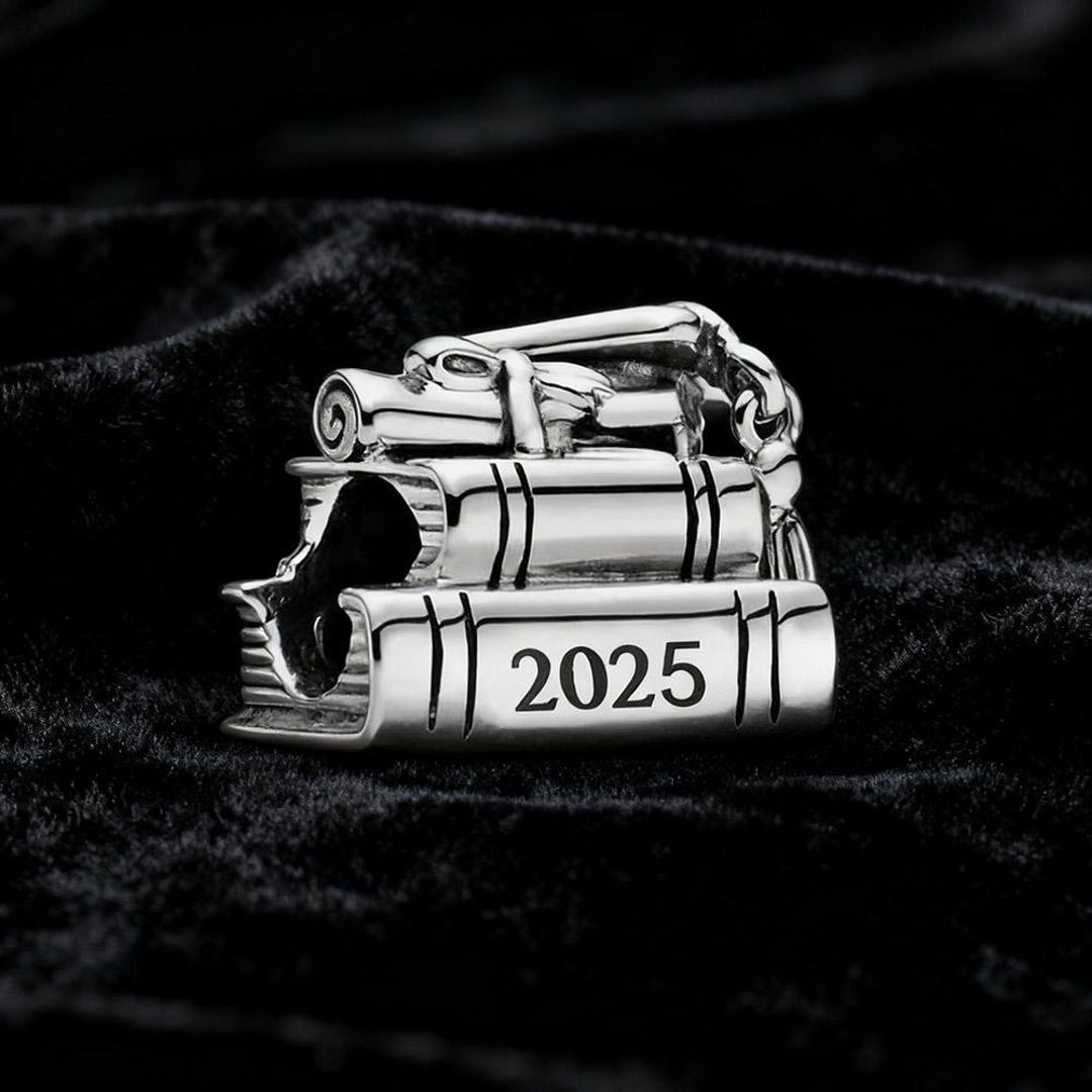 Books Hat Charm 2025 Graduation Silver Pendant Fit Pandora With Gift ...