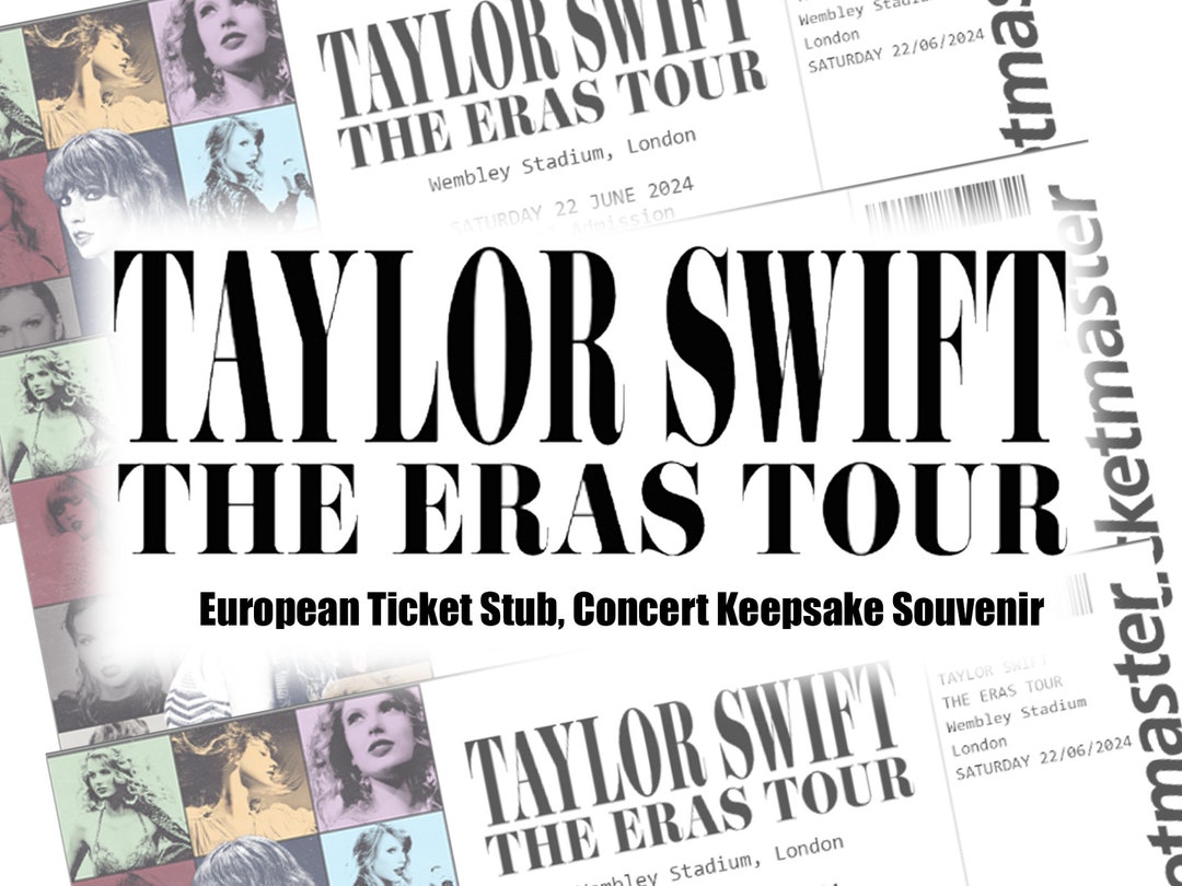 Taylor Swift European Era Tour Ticket Stub, Concert Keepsake Souvenir ...