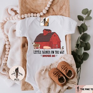 Personalized Farmer Pregnancy Announcement, Farmer Bodysuit, Custom ...