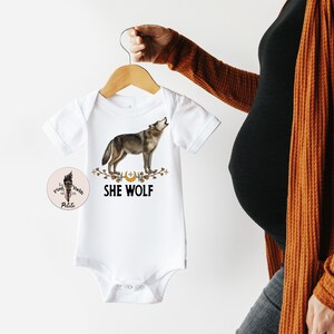 She Wolf Bodysuit, Wolf Baby Tee, Howling Baby Wolf Baby Shirt, Wild ...