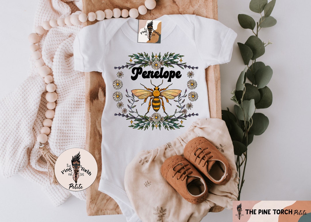 Bee Custom Name Bodysuit, Personalized Bee Bodysuit, Little Bee ...