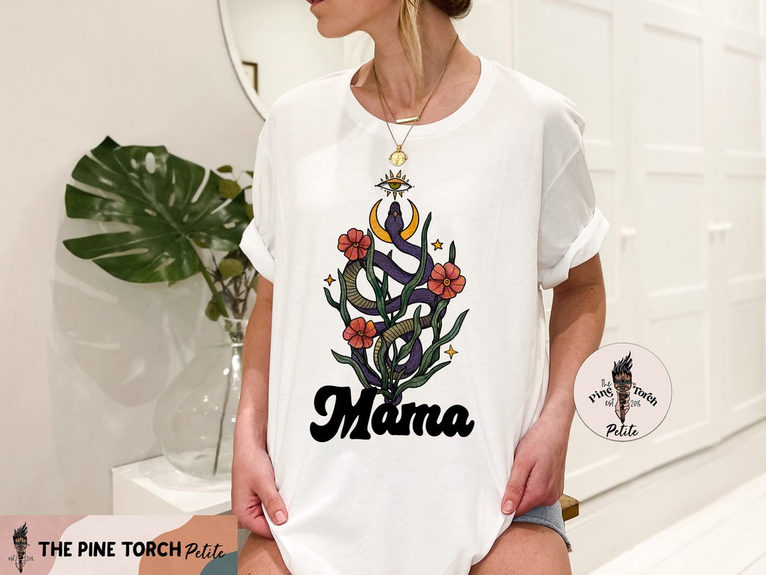 Mama Snake Unisex Tee, Snake Evil Eye Moon Matching Shirts, Floral ...