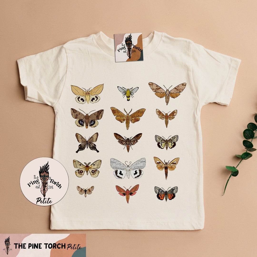 Moth Kids Tee, Retro Moth Baby Shower Gift, Moth Specimen Medley Shirt ...